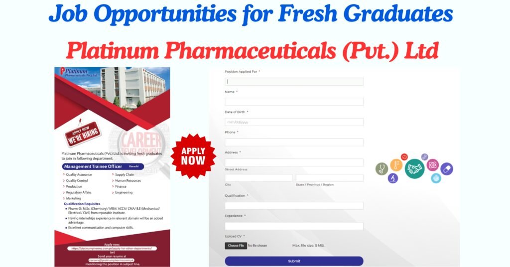 Job Opportunities for Fresh Graduates at Platinum Pharmaceuticals (Pvt ...