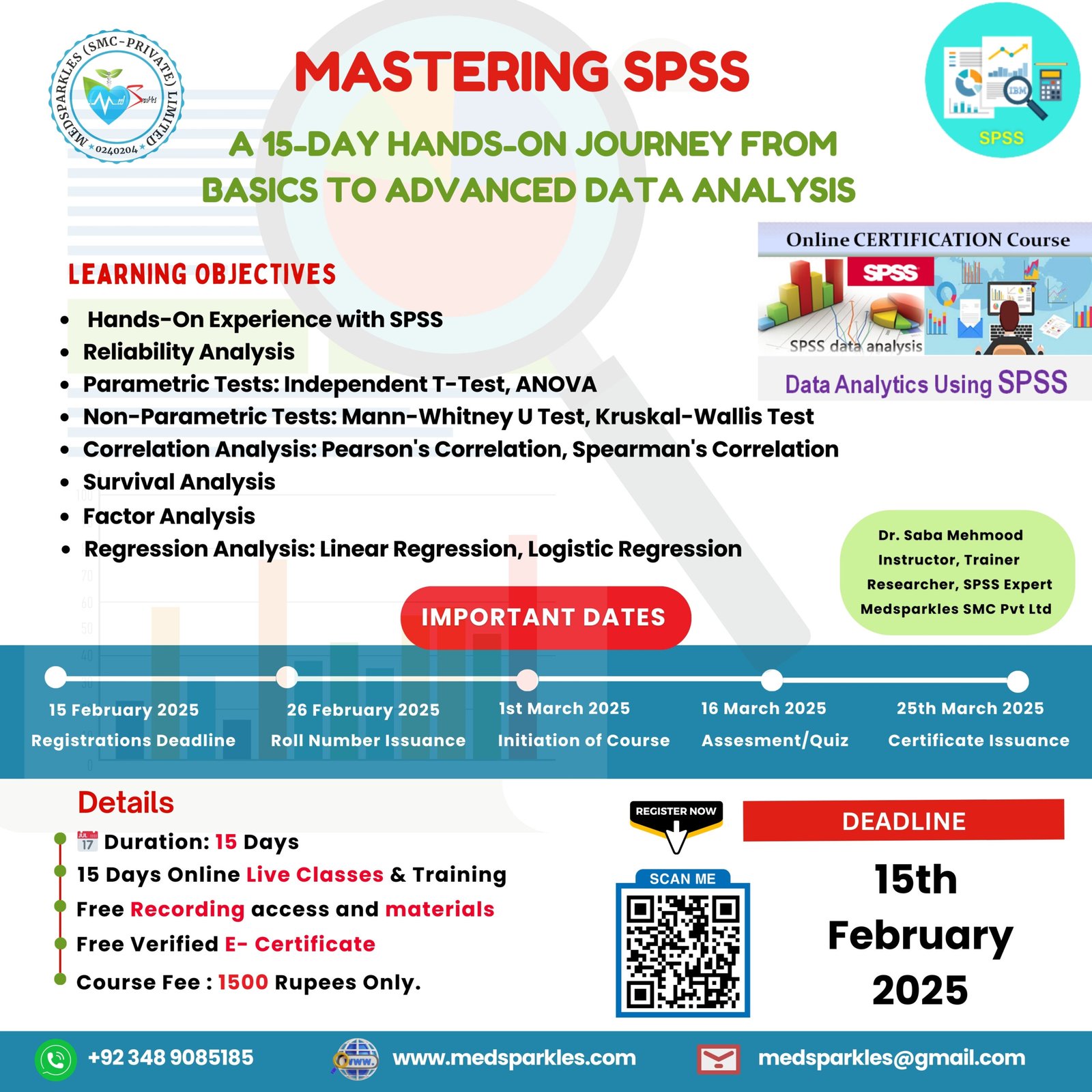MASTERING SPSS - Medsparkles (SMC-Pvt) Limited