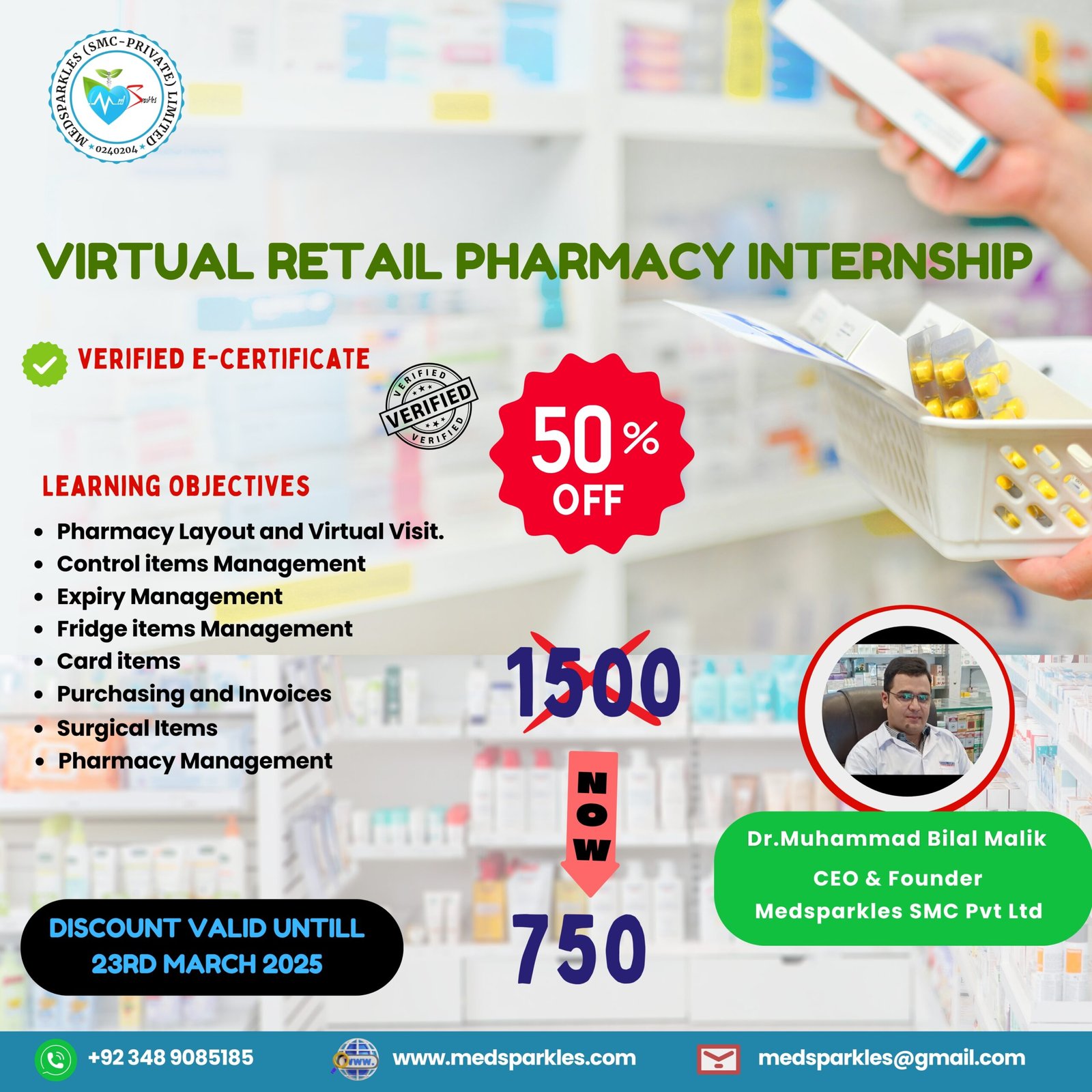 One Week Retail Pharmacy Internship by Medsparkles - Medsparkles (SMC ...